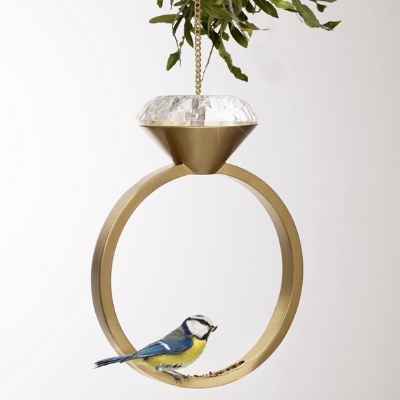 Garden Glory | Accents | Nwt Garden Glory Diamond Ring Bird Feeder Gold ...